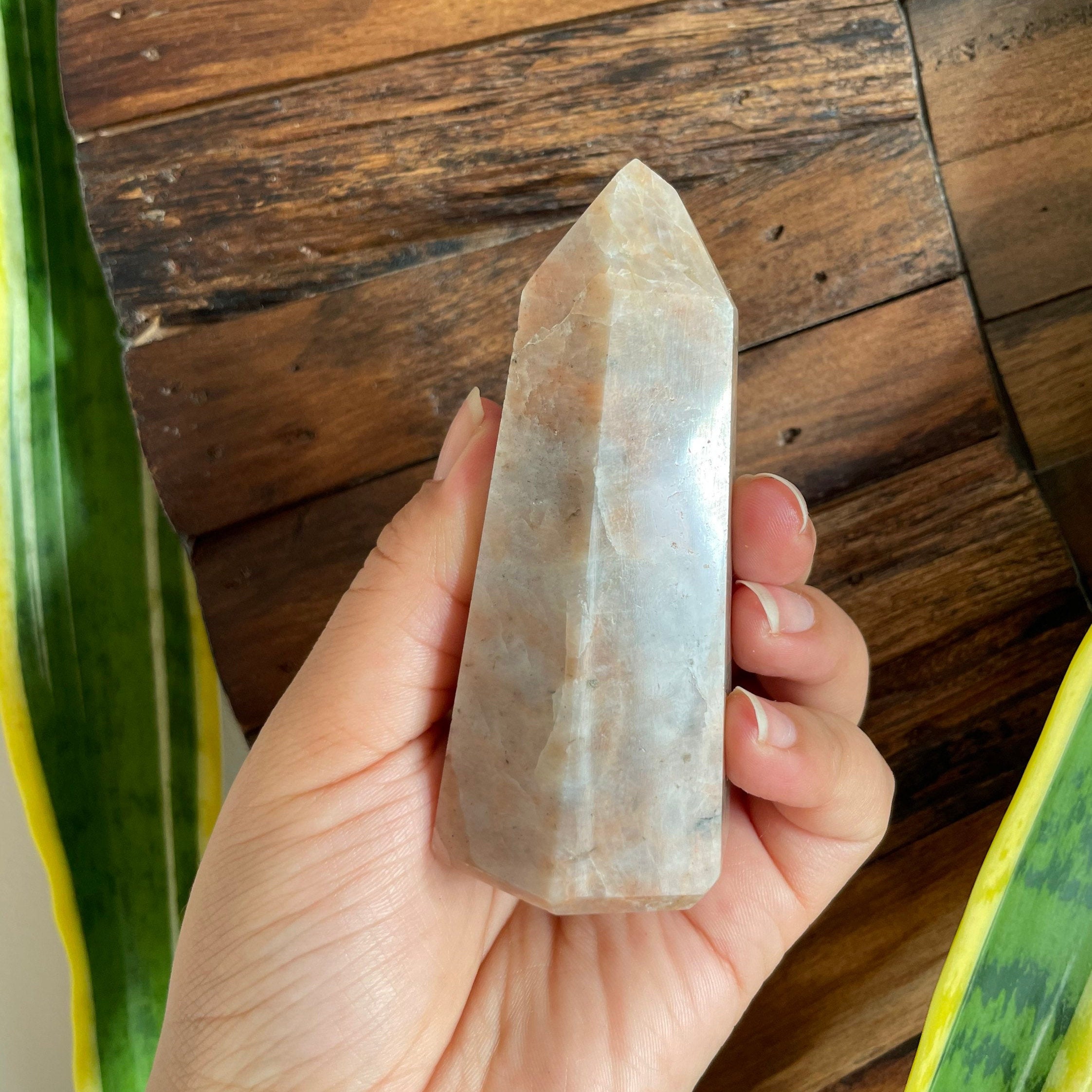 Peach Moonstone Point peach moonstone tower crystal point | Etsy