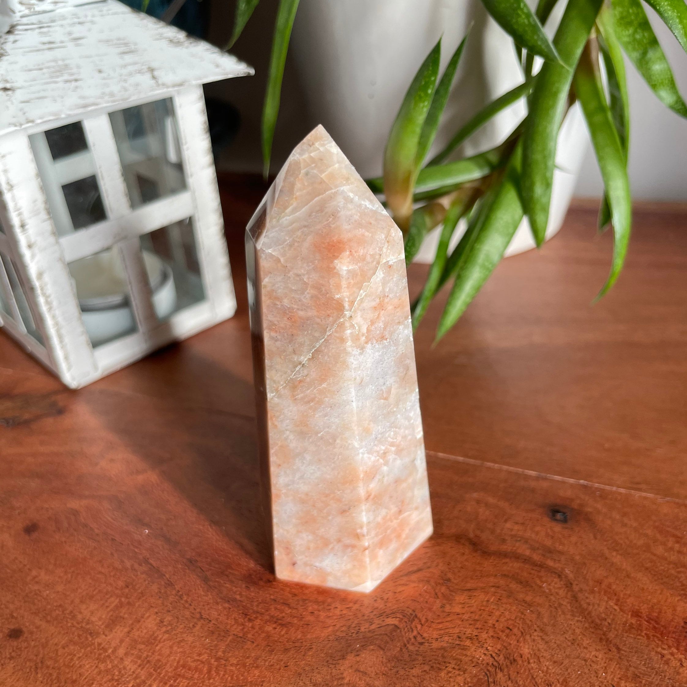Peach Moonstone Point peach moonstone tower crystal point | Etsy