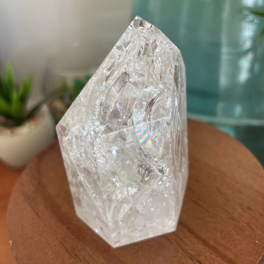 Fire and Ice, Crackle Crystal,fire and Ice Quartz Point,rainbow ...
