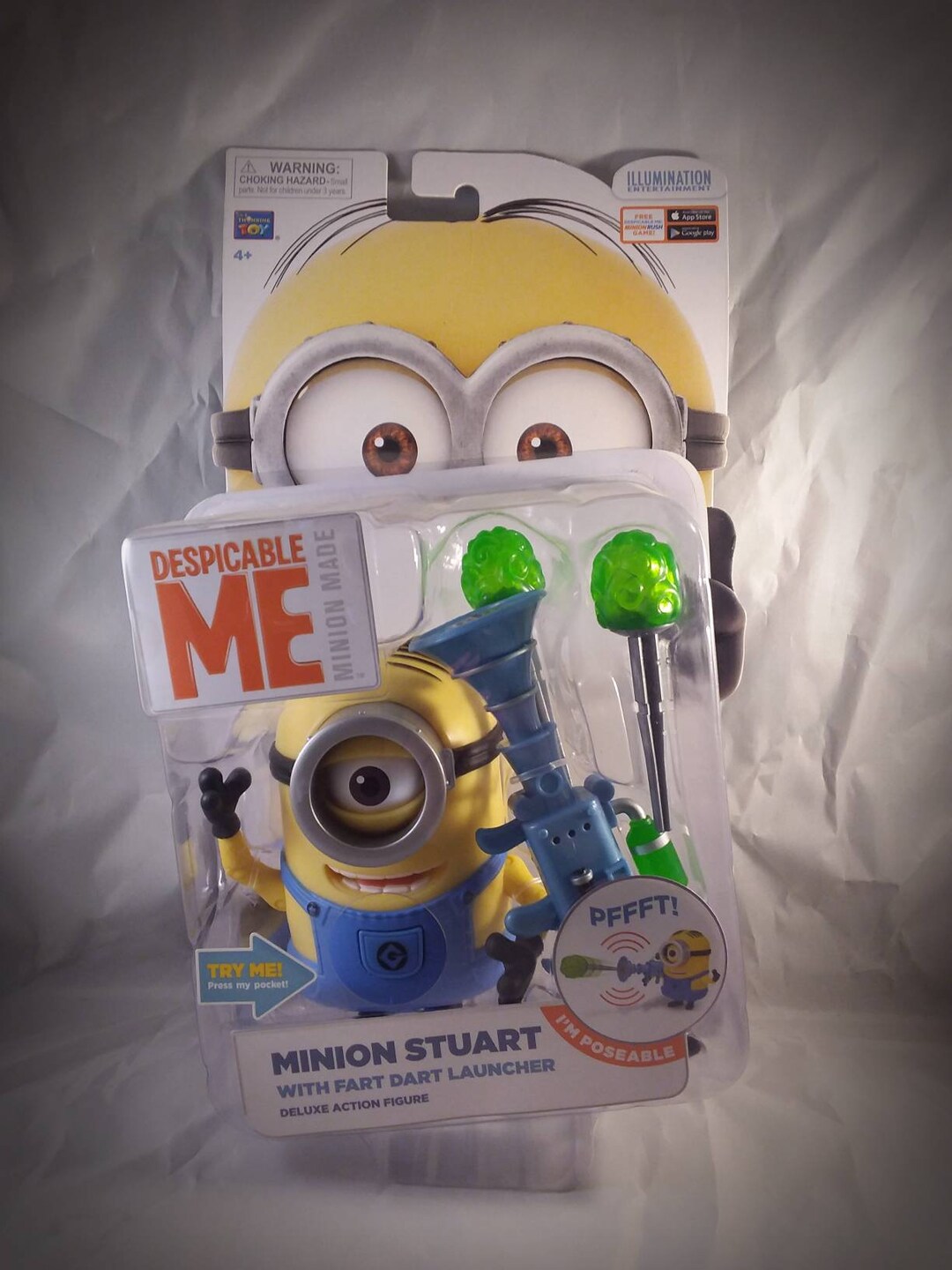 Minion Stuart With Fart Dart Launcher Poseable by Illumination - Etsy