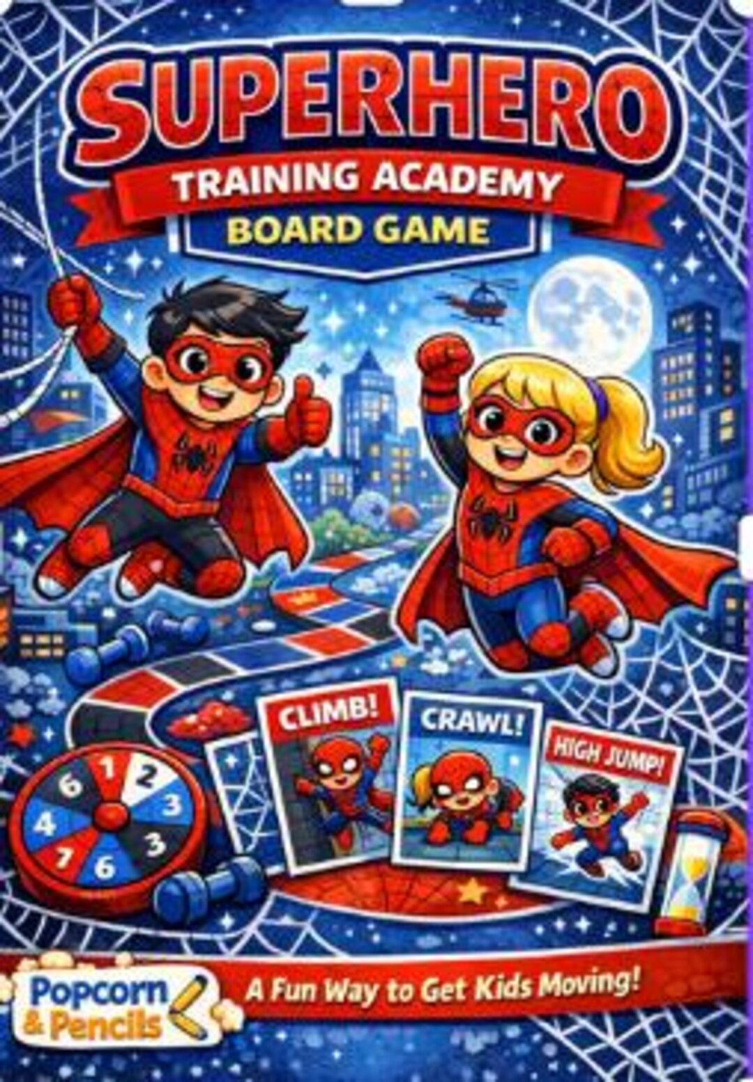 Board Game - Superhero Training Academy - Etsy