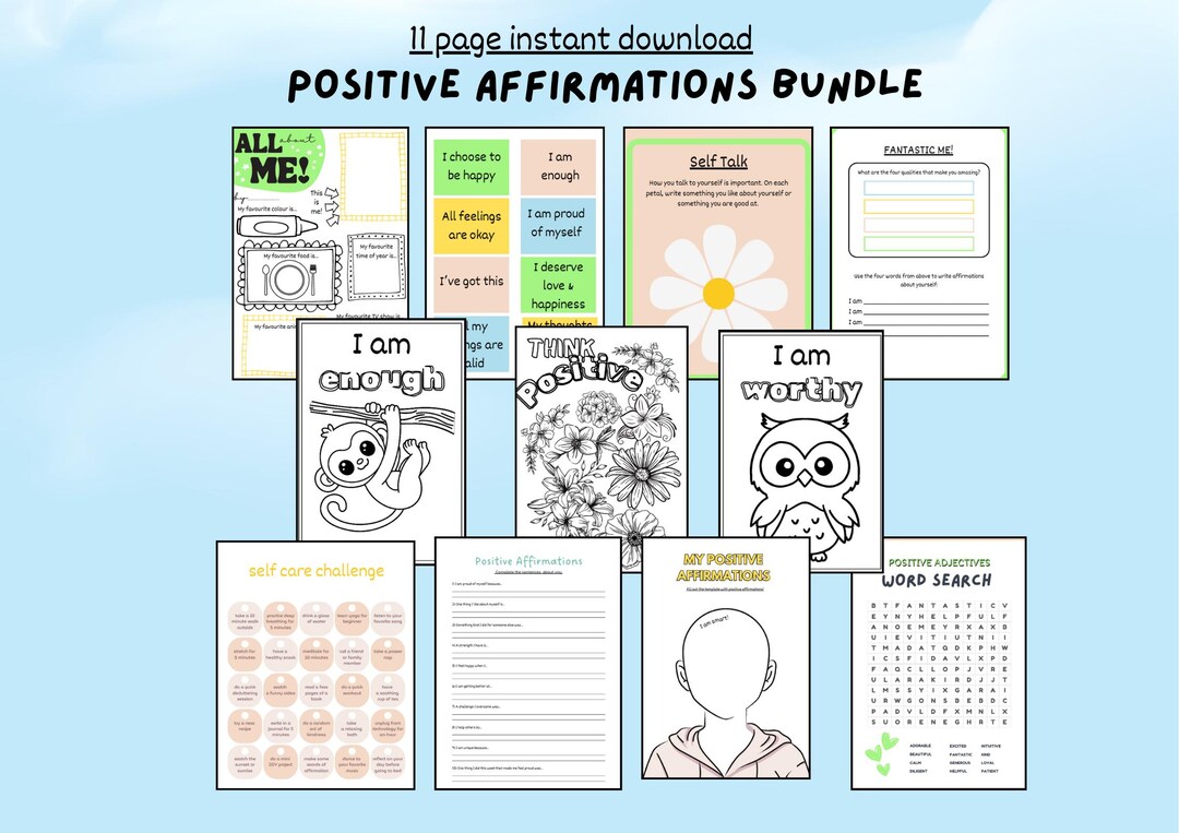 Positive Affirmations Bundle - Etsy