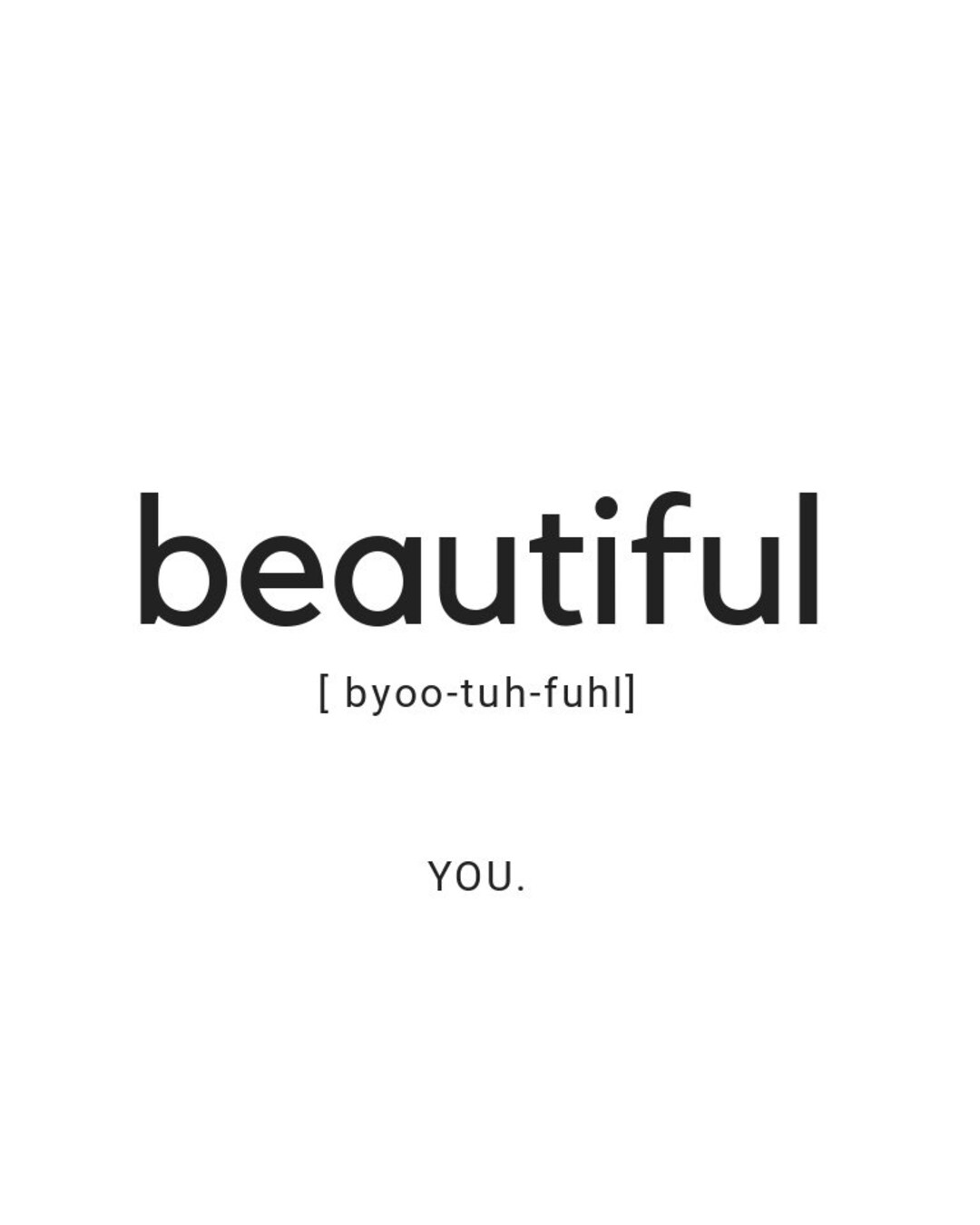 Digital Download Printable-- 8x10-- Minimalist-- Beautiful Definition ...