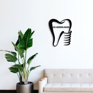 Custom Dentist Wall Art, Modern Metal Wall Decor, Dental Office Gift ...
