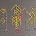 Gold Viking Rune Metal Wall Art, Nordic Decor Set - Etsy