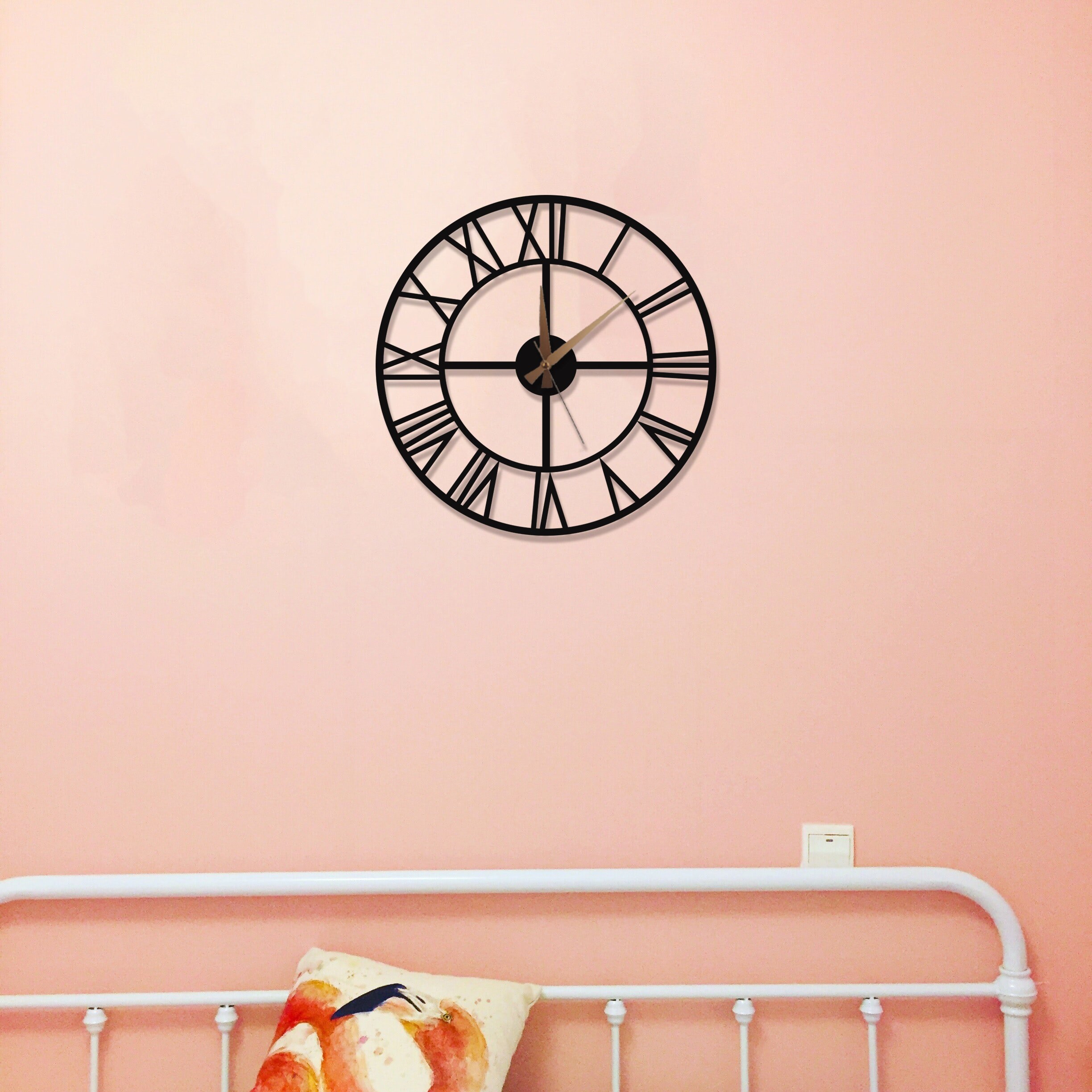 Metal Wall Clock Roman Numerals Clock Modern Wall Clock - Etsy