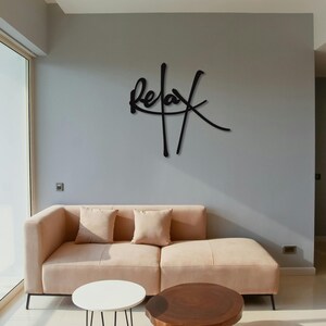 Relax Metal Wall Art, Metal Wall Decor, Inspirational Wall Art ...