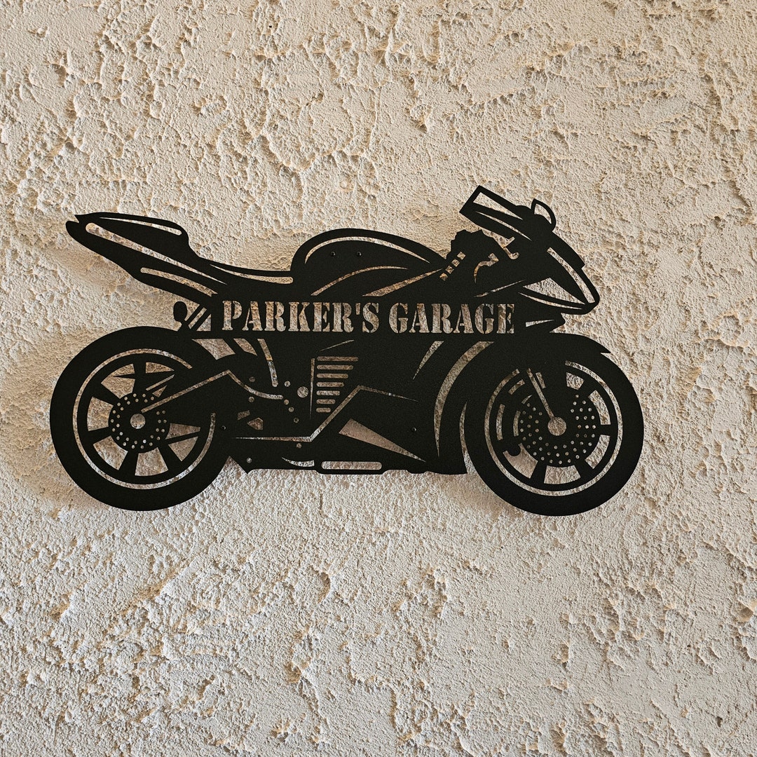 Custom Metal Wall Art, Motorcycle Metal Wall Decor, Man Cave Decor ...