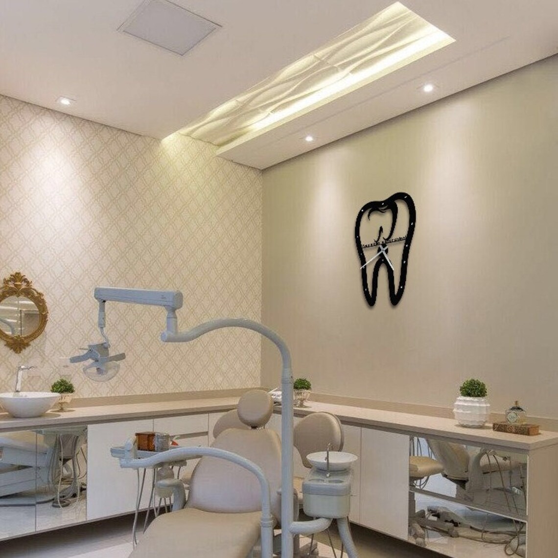 Dental Office Wall Clock Metal Wall Clock Dentist Gift | Etsy