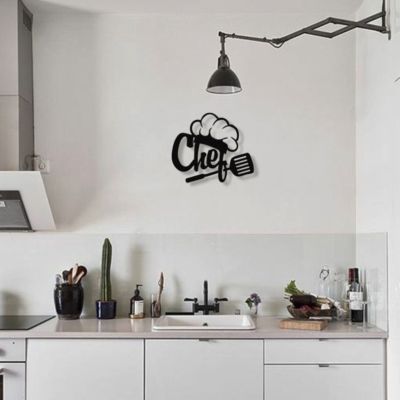 Kitchen Metal Wall Art Kitchen Gift Chef Hat Metal Wall - Etsy