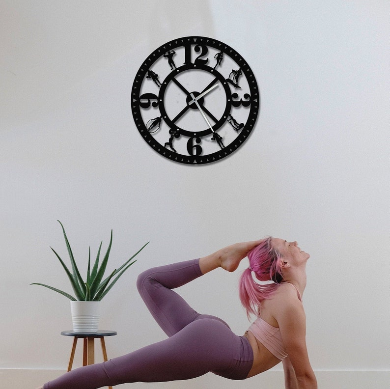 Gym Black Metal Wall Clock Decorative Crossfit Wall Clock - Etsy