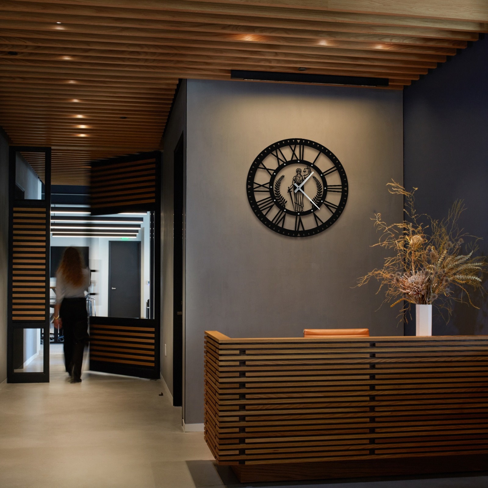 Lady Justice iustitia Metal Wall Clock Themis Metal Wall - Etsy Canada