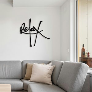 Relax Metal Wall Art, Metal Wall Decor, Inspirational Wall Art ...