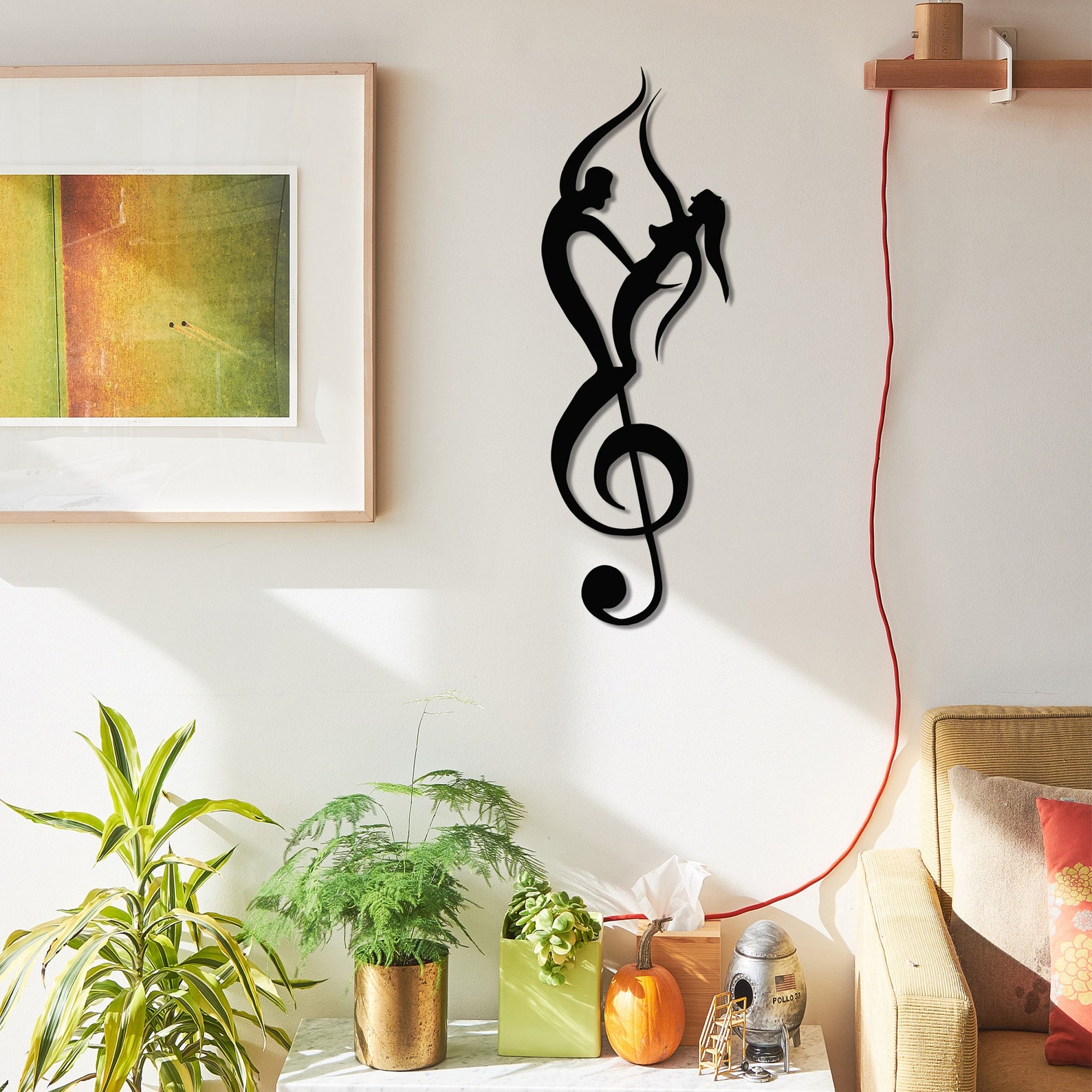Treble Clef Metal Wall Art Metal Wall Decor Music Room Metal - Etsy