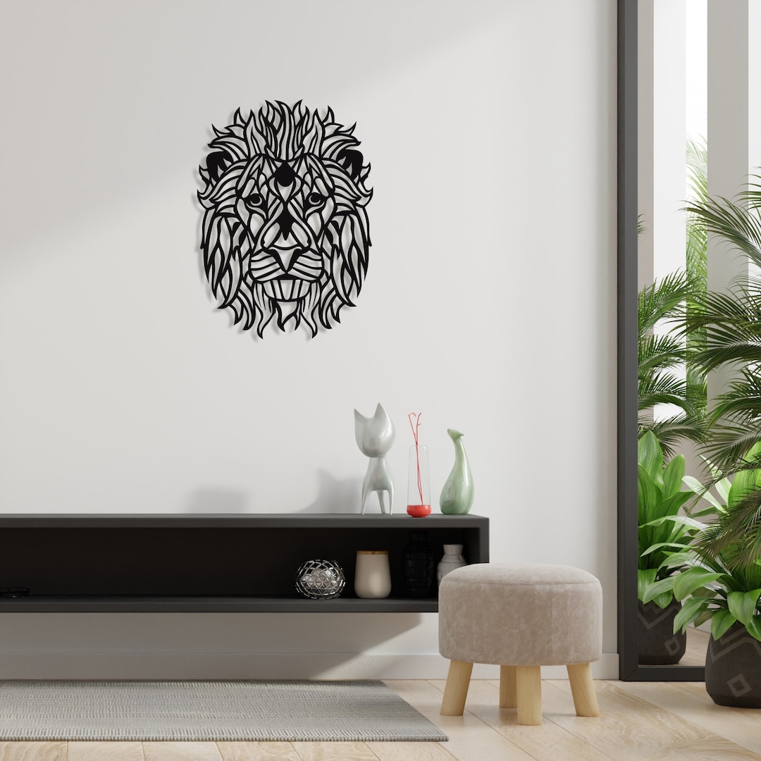 Lion Metal Wall Art Metal Wall Decor Metal Wall Sign Lion - Etsy