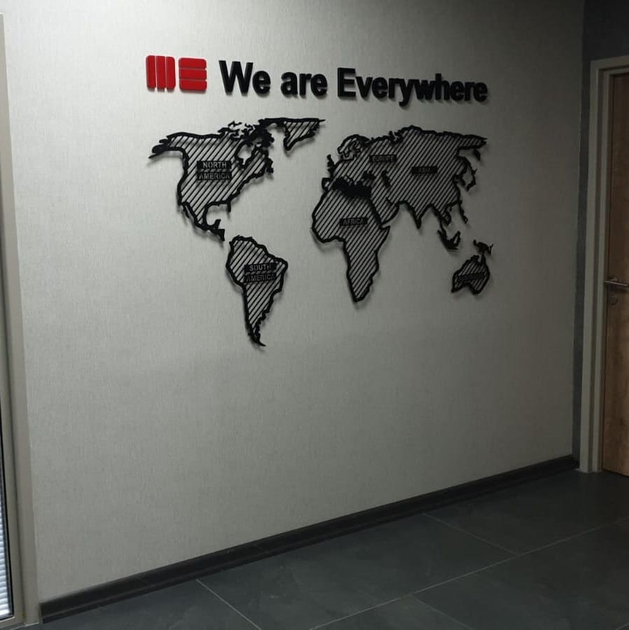 Metal World Map Art Large Metal Wall Art Continents World - Etsy