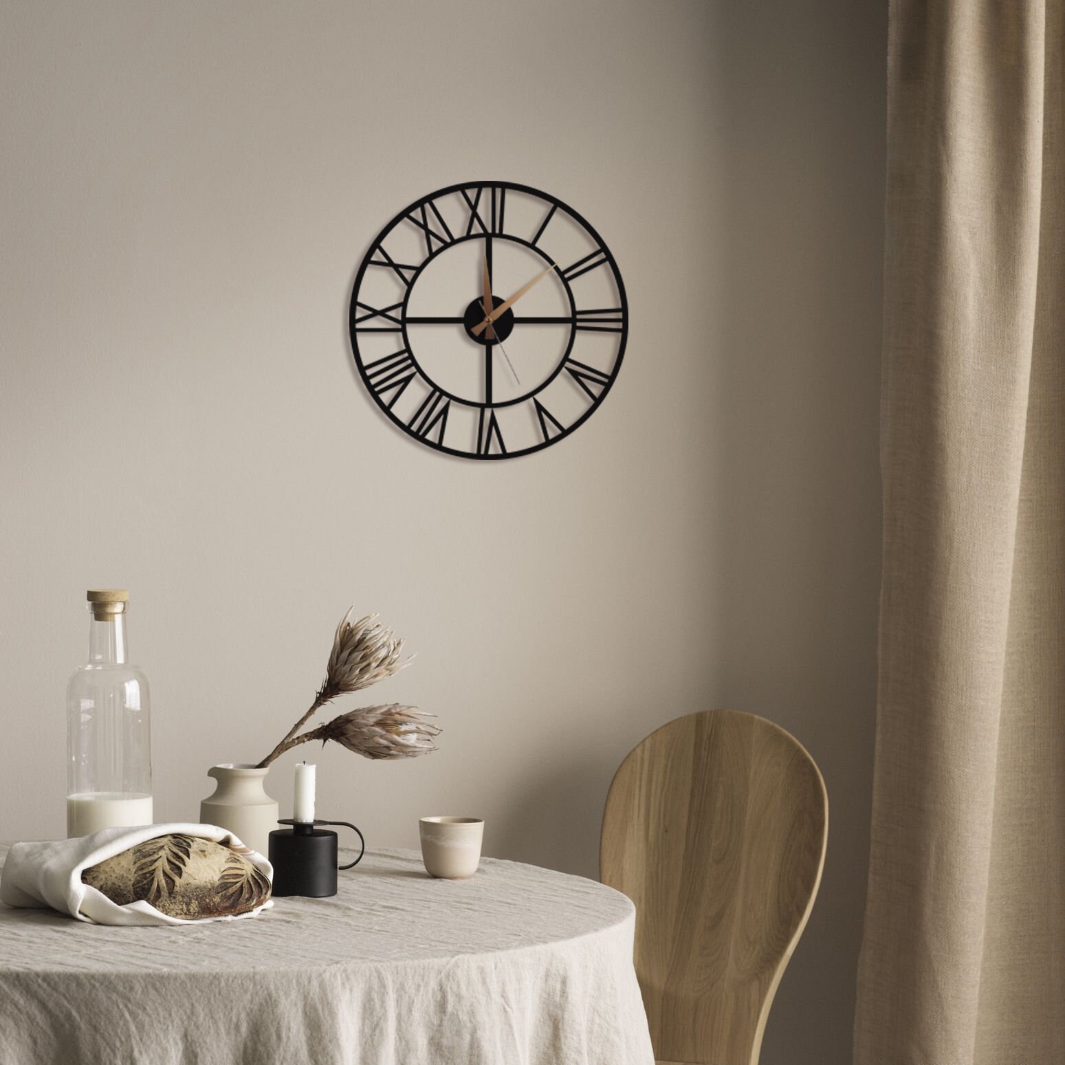 Metal Wall Clock Roman Numerals Clock Modern Wall Clock - Etsy