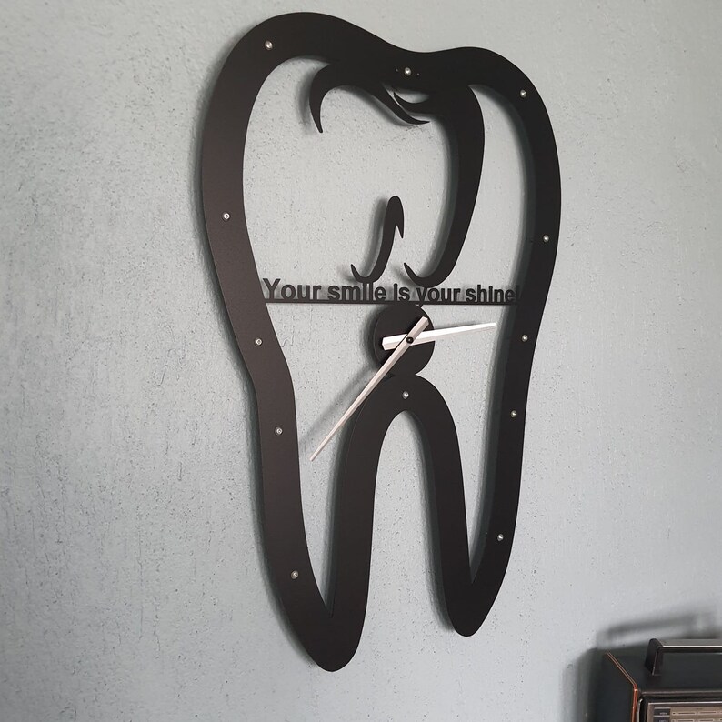 Dental Office Wall Clock Metal Wall Clock Dentist Gift | Etsy