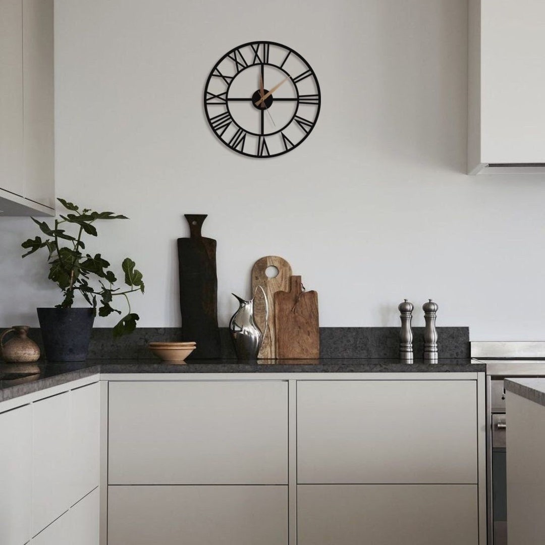 Metal Wall Clock, Roman Numerals Clock, Modern Wall Clock, Decorative ...