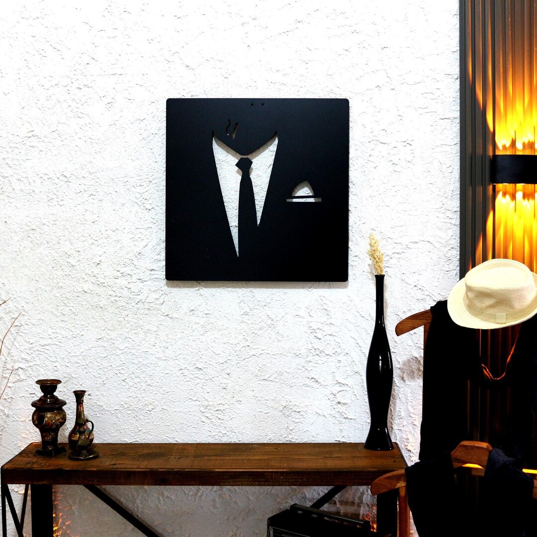 Masculine Metal Wall Art, Gift for Men, Man Cave Wall Art, Living Room ...