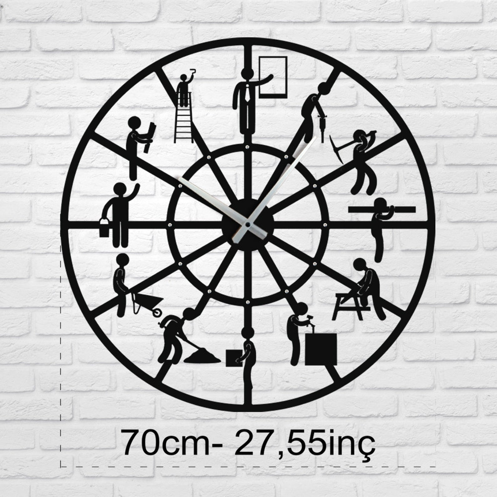 Metal Wall Clock for Engineers, Engineer Workstation Decor, Engineer ...