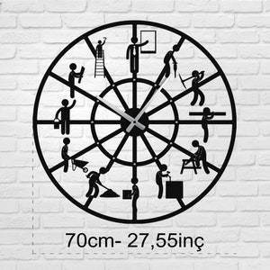 Metal Wall Clock for Engineers, Engineer Workstation Decor, Engineer ...