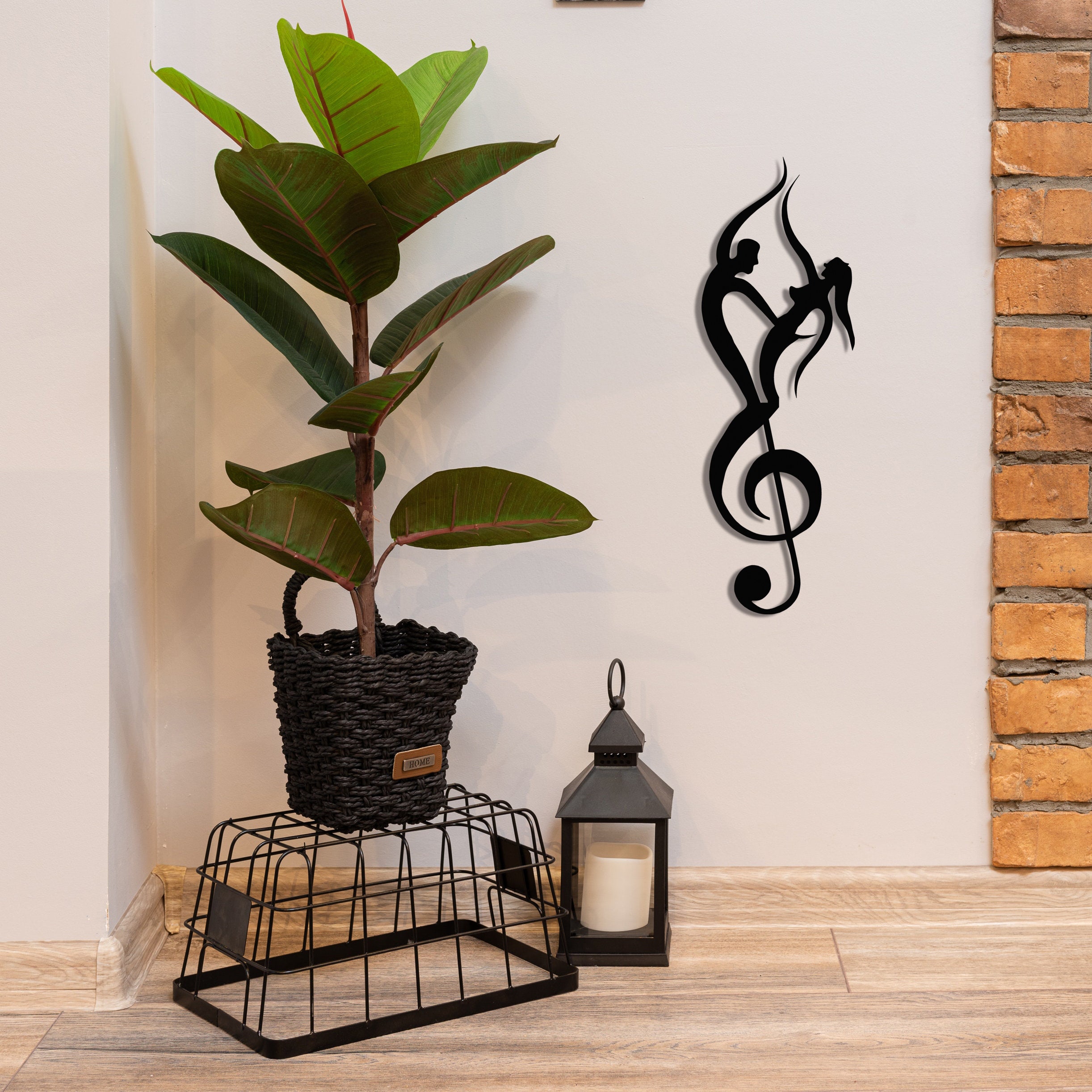 Treble Clef Metal Wall Art Metal Wall Decor Music Room Metal | Etsy