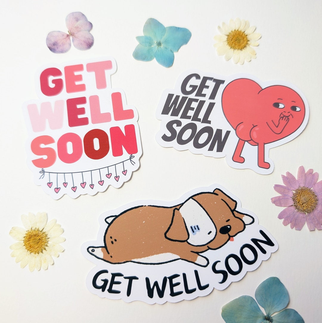 Get Well Soon Sticker SET Show Your Message Activism Empowerment Mental ...