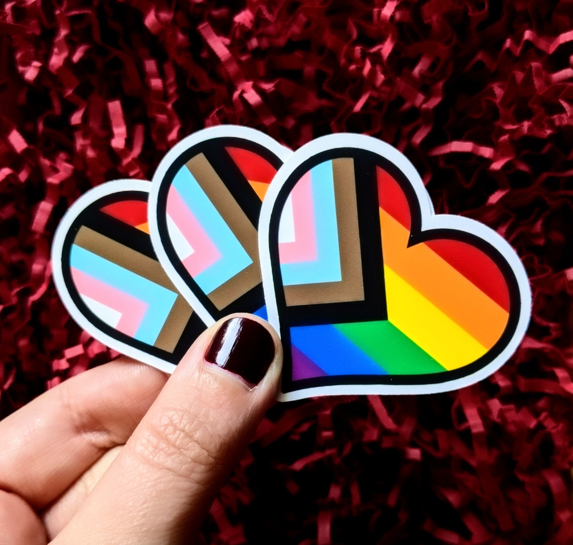 LGBTQ Pride Heart Pride Stickers Show Your Message - Etsy UK