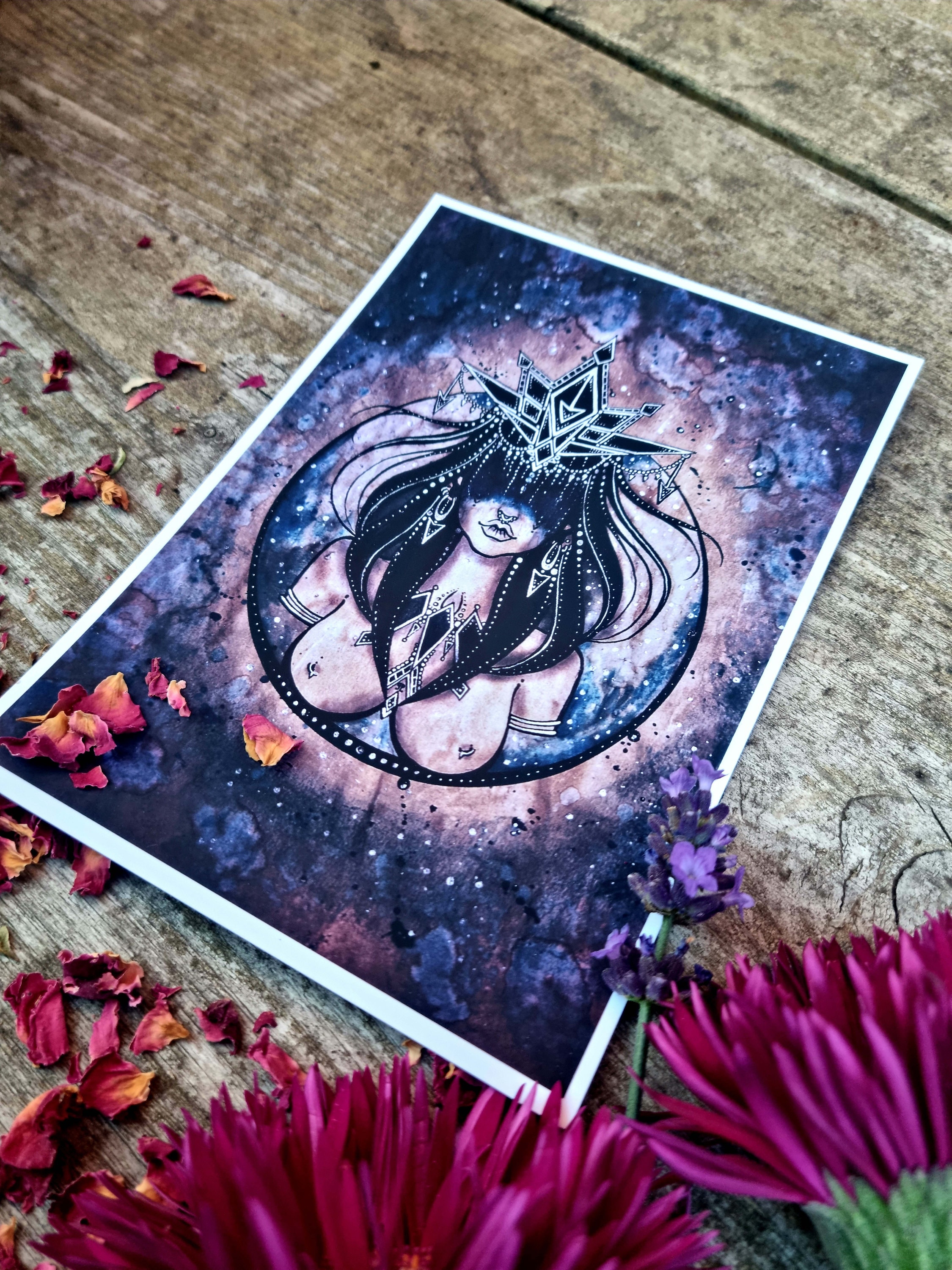 NYX Art Print Goddess of the Night Artprint Greek - Etsy