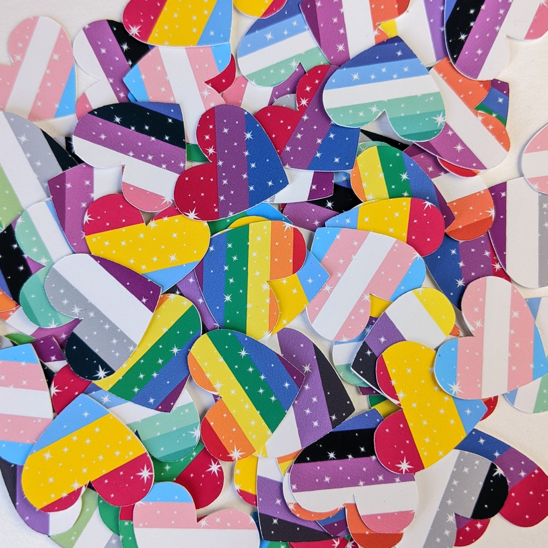 LGBTQ Confetti 20 Mini Stickers Colorful LGBTQ Support - Etsy