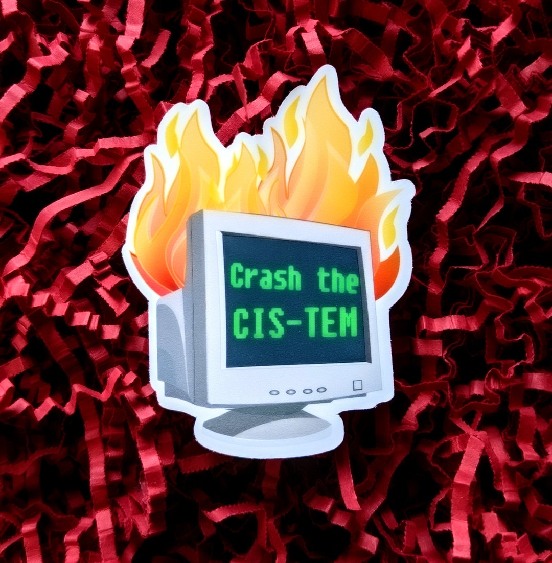 Crash the Cis - Tem - Pride Stickers | Show Your Message | Actionism ...