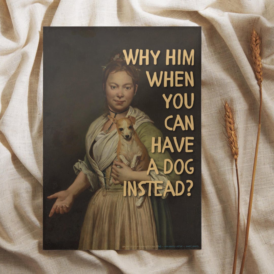 Why Him - Art Memes: Old Paintings in a New Look - A4 or A5 on Canvas ...