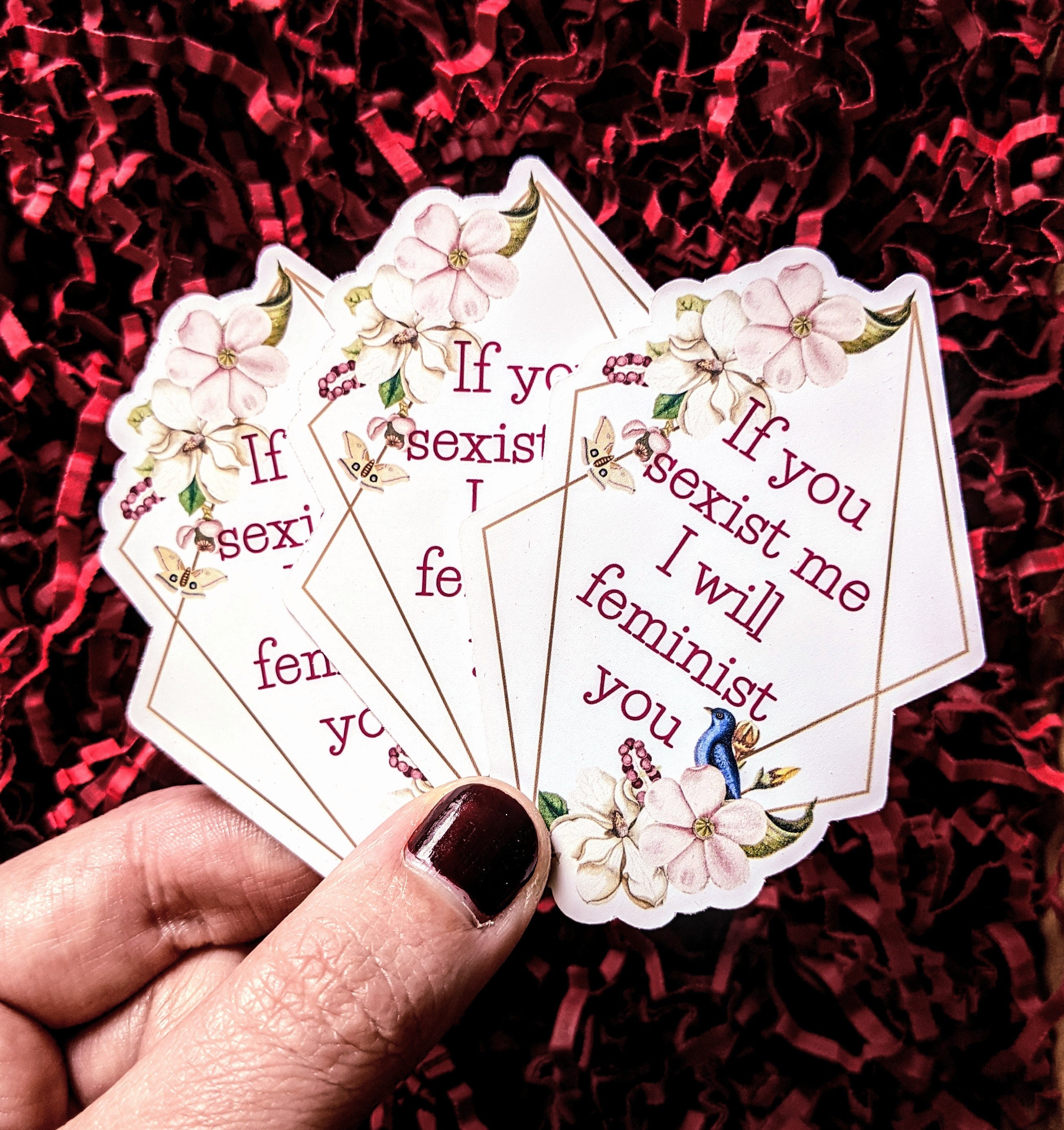 If You Sexist Me Feminist Stickers Show Your Message Etsy