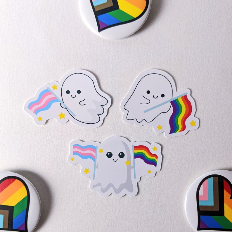 LGBTQ Pride Ghost Ally Pride Sticker SET Show Your Message - Etsy