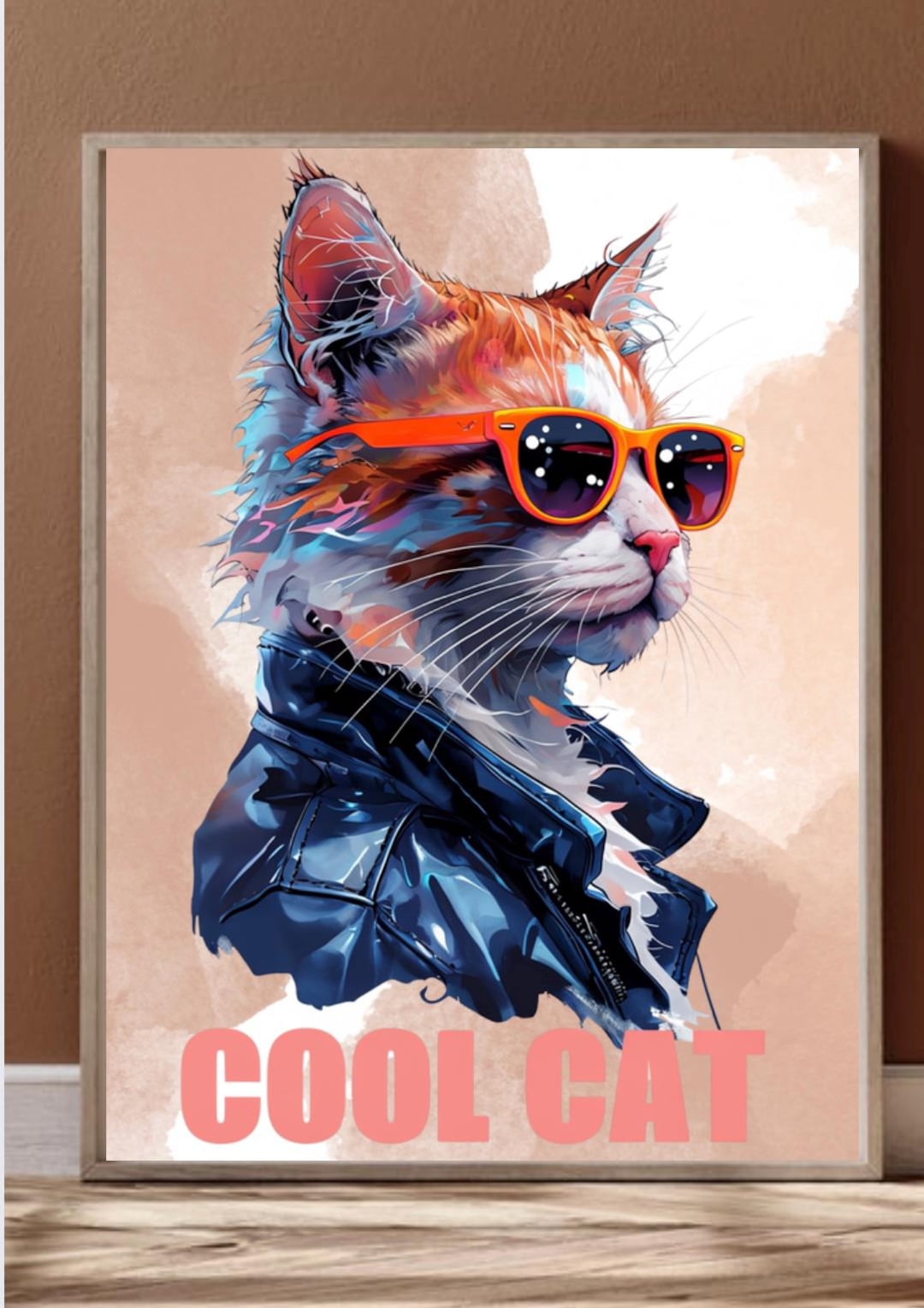Stunning Cool Cat Poster - Etsy