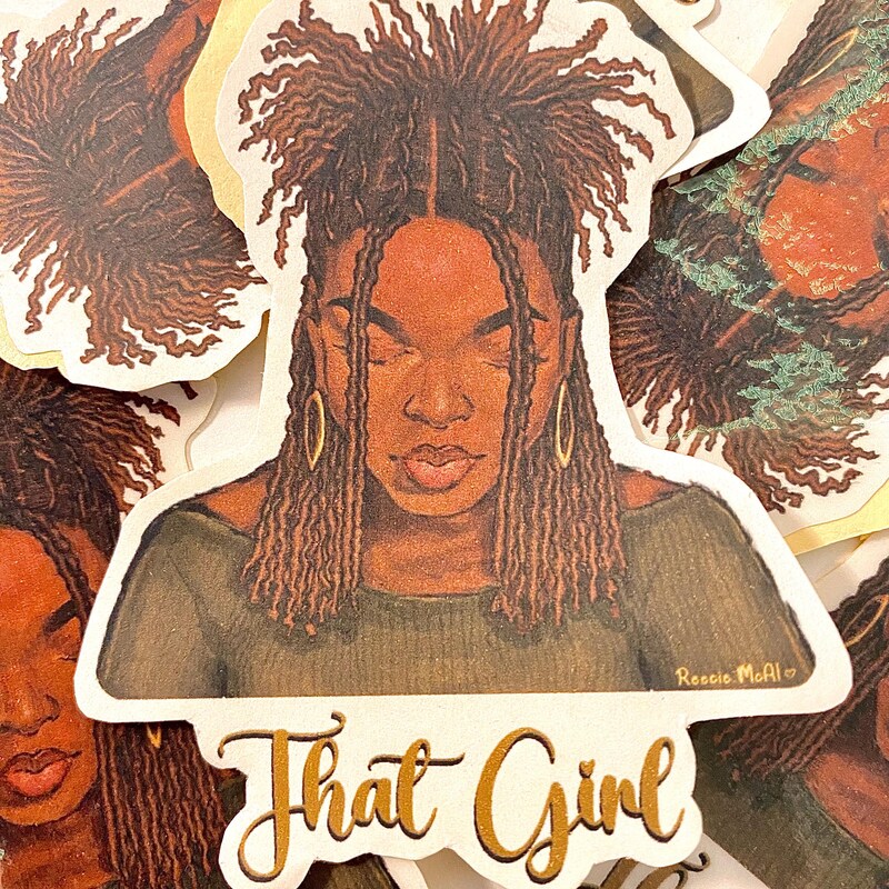 Black Girl Sticker - Etsy