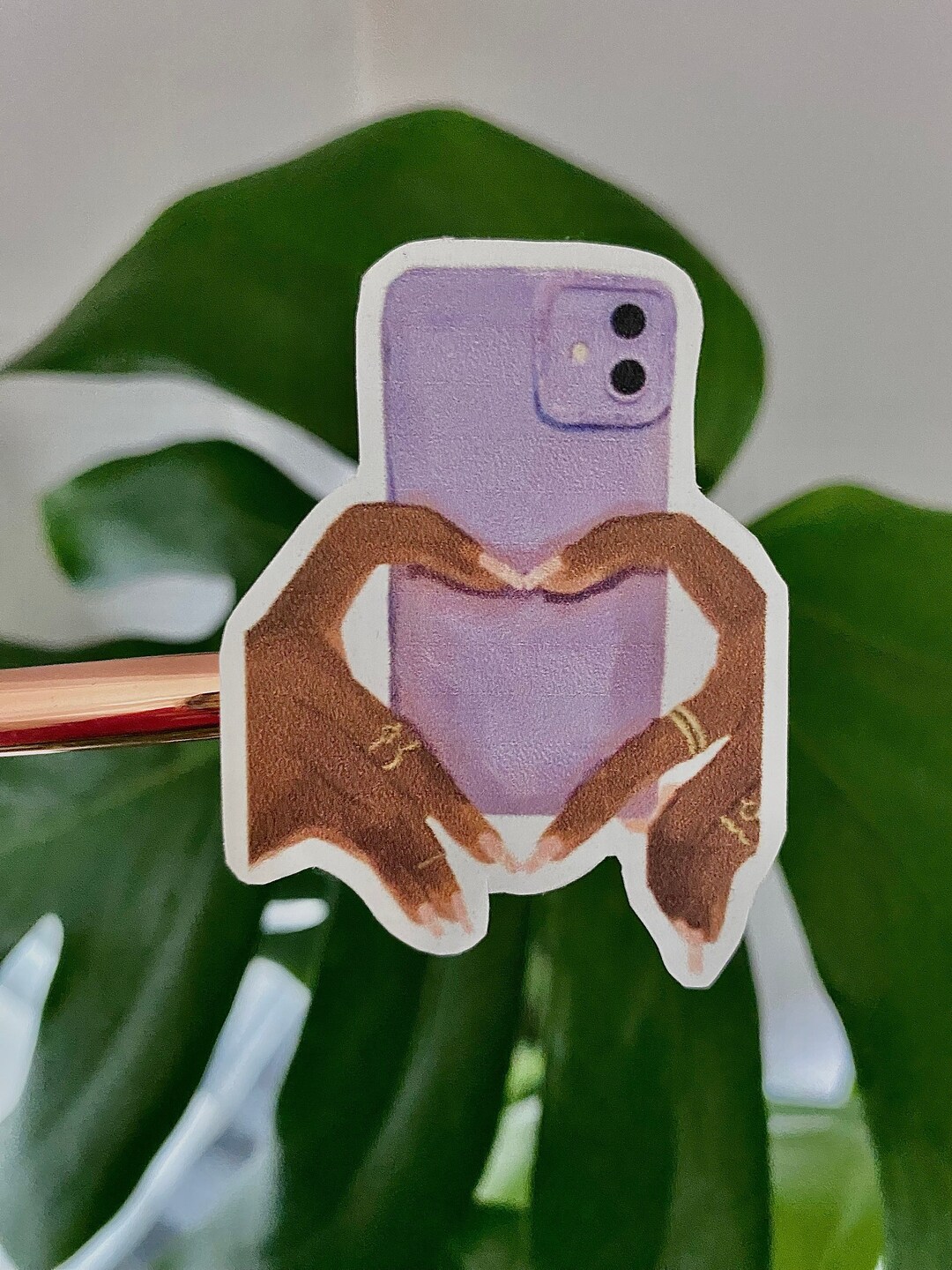 Sticker Matte Black Girl Sticker Love Heart Sticker for Journaling ...