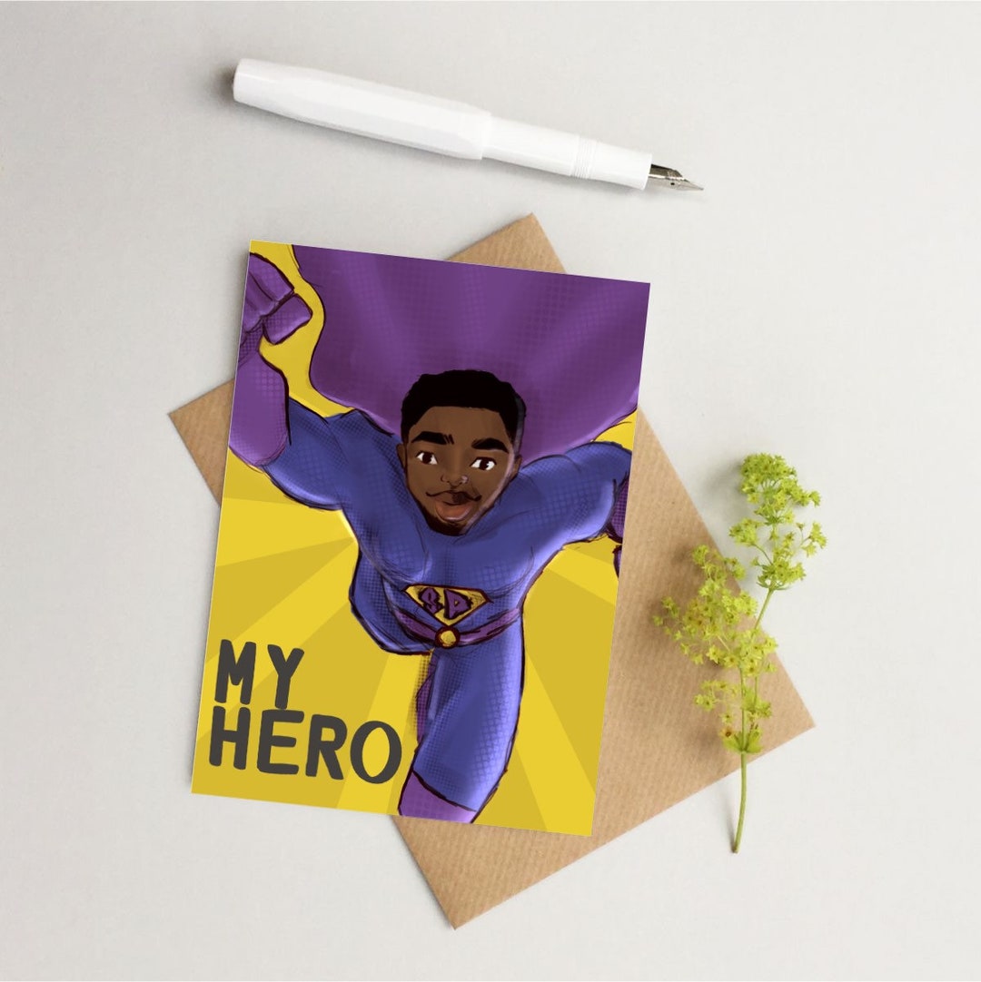 Superhero Dad Card, A6 Greeting Card for Him - Etsy