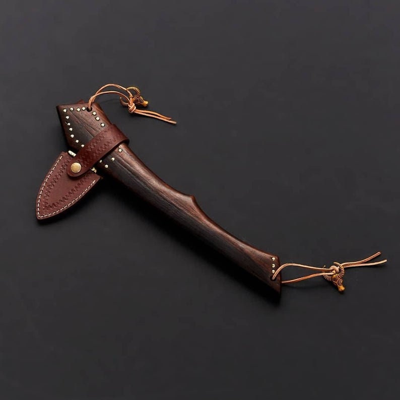 Damascus Spear / Spike Knife With Beautiful Wood Handle Included ...