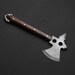 Damascus Axe With Rose Wood Handle & Leather Sheath - Etsy