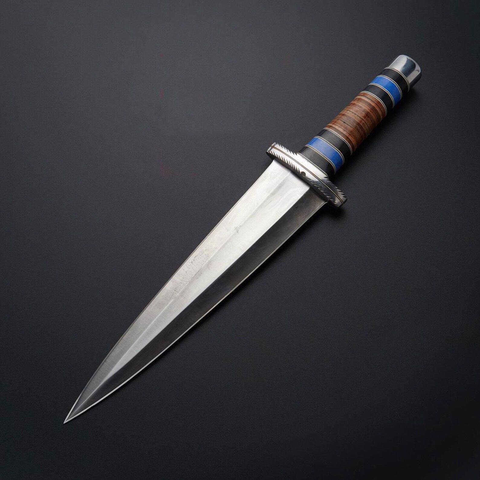 D2 Steel Dagger With Beautiful Leather & Micarta Handle Included ...