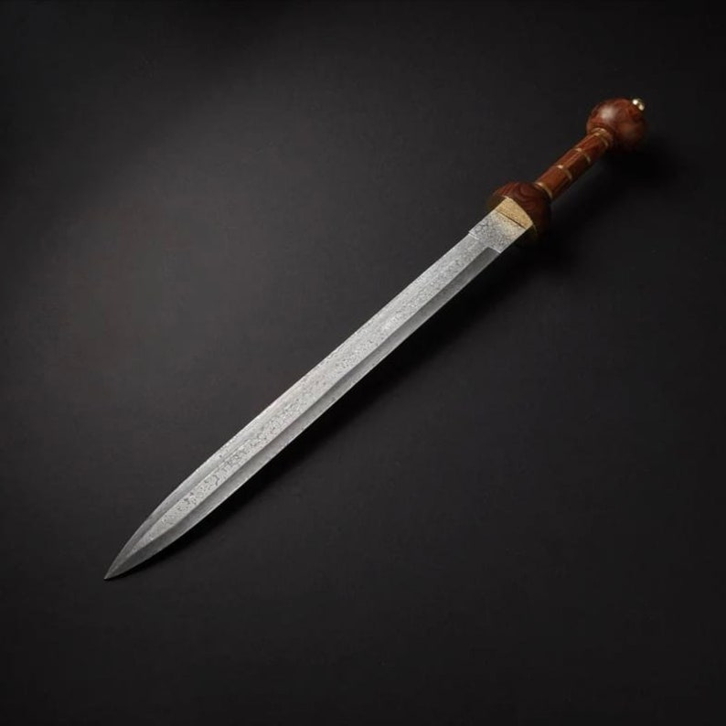 Damascus Roman Gladius Sword With Beautiful Wood Handle Included ...