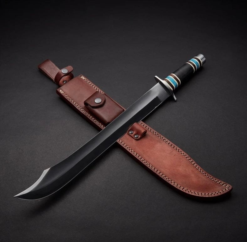 D2 Steel Massive Sword With Beautiful Micarta & Resin Handle Included ...