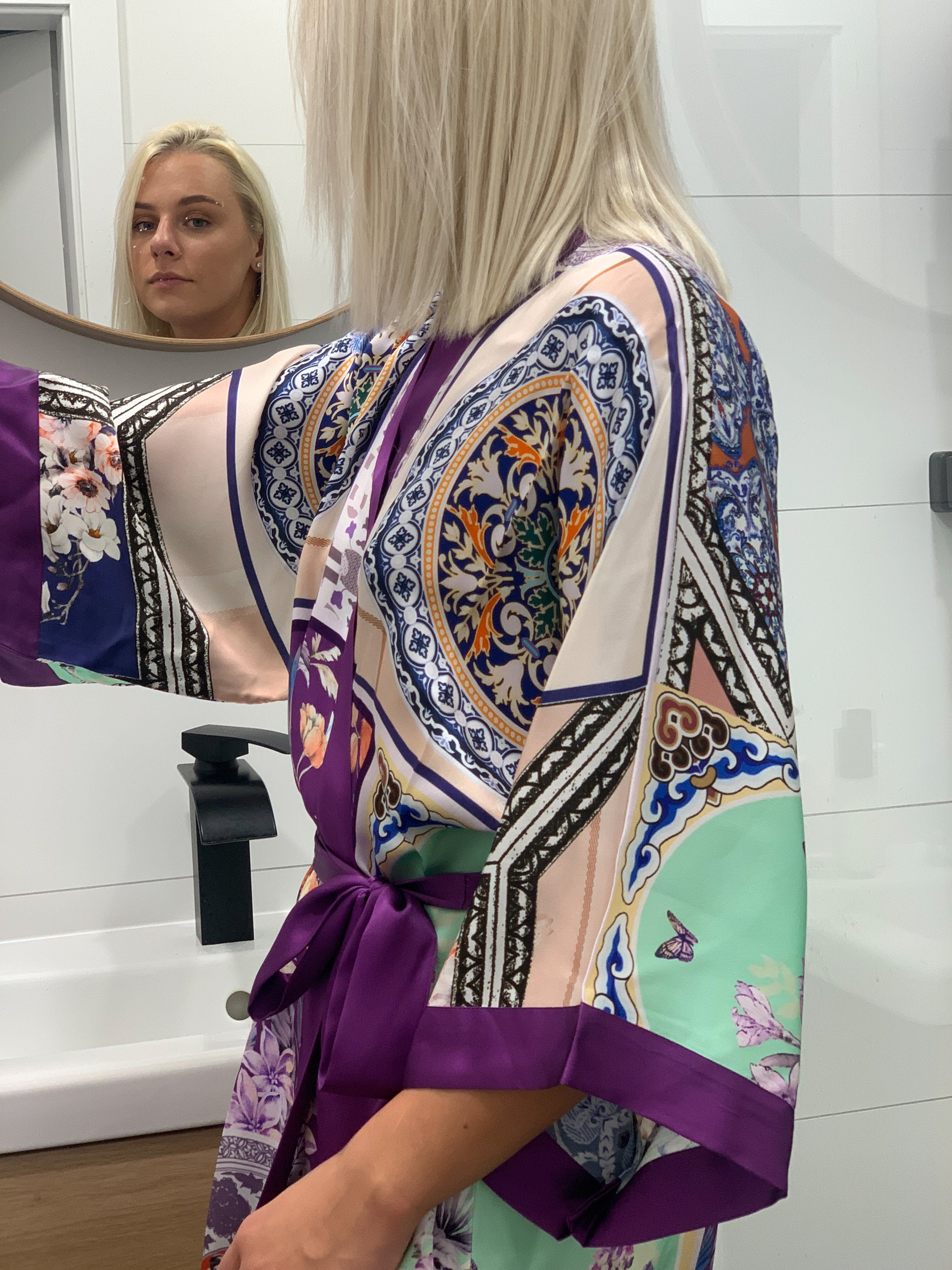 Túnica de seda Emichō Regalo nupcial Túnica de seda kimono Ropa de ...