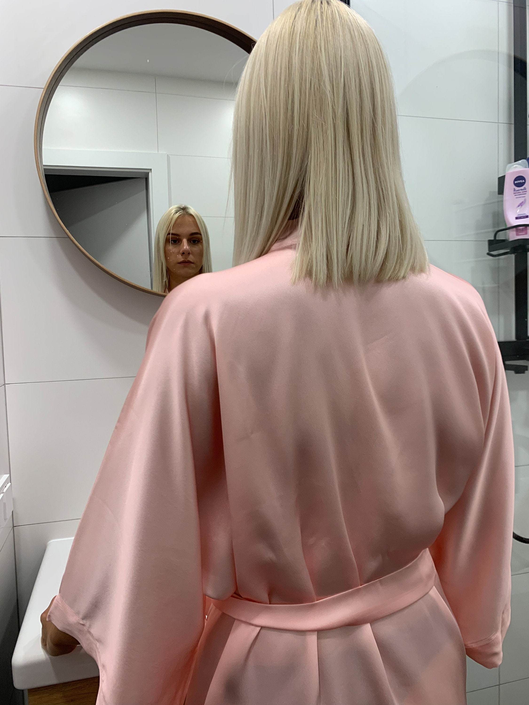 Pink Silk Robe - Bridal Gift - Kimono Silk Robe - Silk Lounge Wear ...