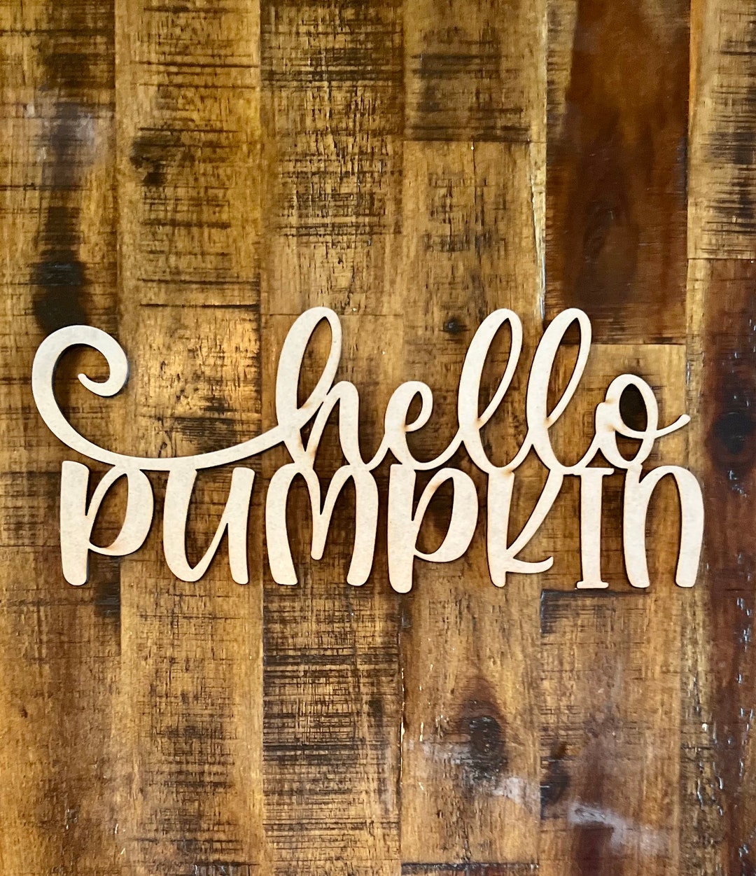 Hello Pumpkin | Wreath Attachment | Pumpkin Word Cutout | Fall Words ...