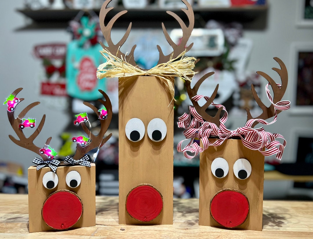 Reindeer Family | Antlers | Reindeer Cutouts | Reindeer Christmas - Etsy
