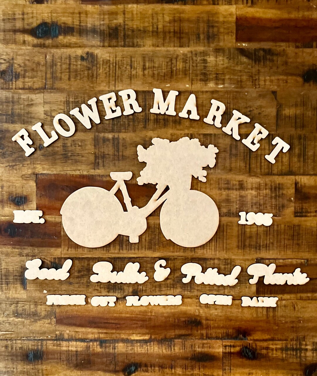 Flower Market | Bike Cutout | Springtime | Flower Basket - Etsy