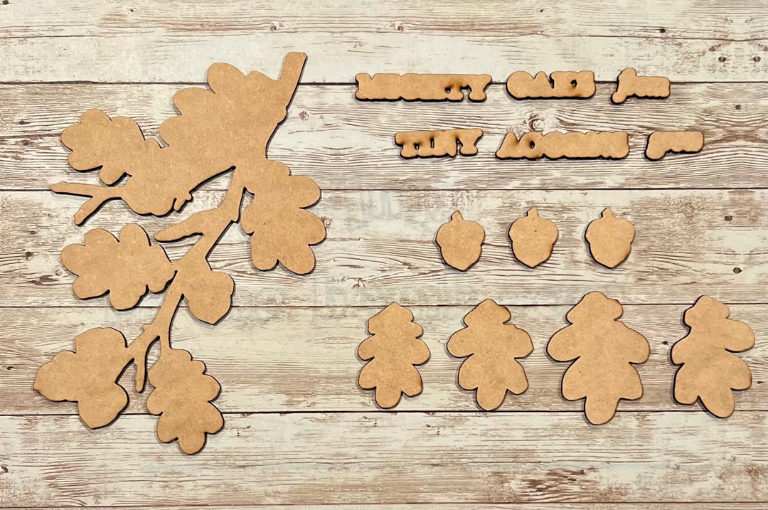 Acorn Branch | Mighty Oaks | October Club | Acorn Cutouts | Fall DIY ...